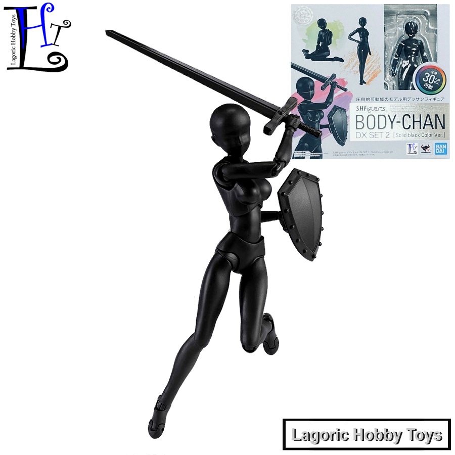 Jual SHF Body Chan DX Set 2 (Solid Black Color Version) Bandai Mainan ...