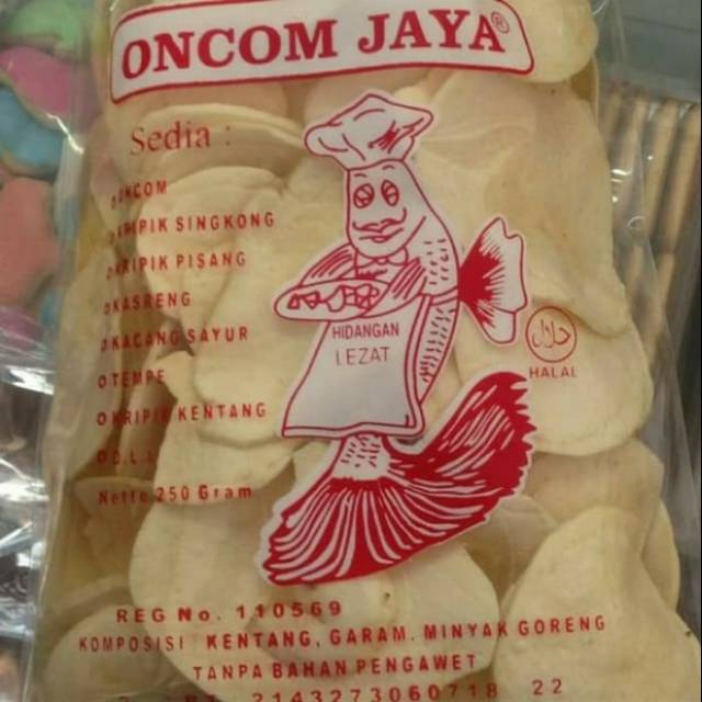 Jual KERIPIK KENTANG PUTIH BESAR 250GR KHAS ONCOM JAYA OLE - OLE ...