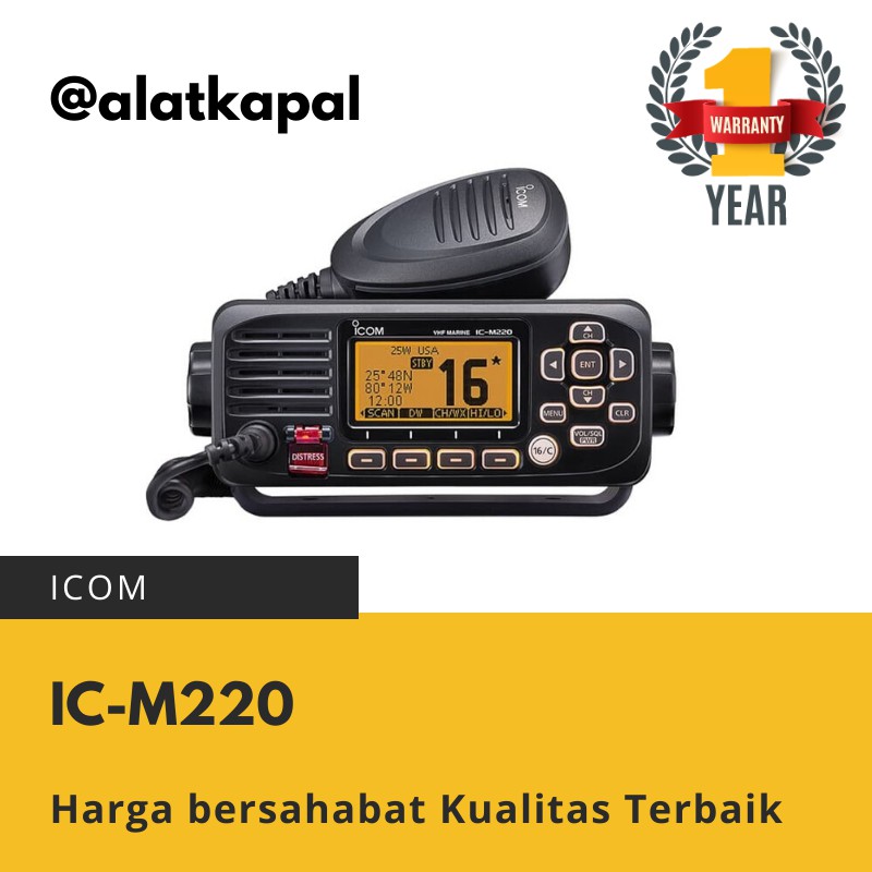 Jual ICOM IC-M220 VHF MARINE RADIO HARGA MURAH PENGGANTI IC-M200 ...