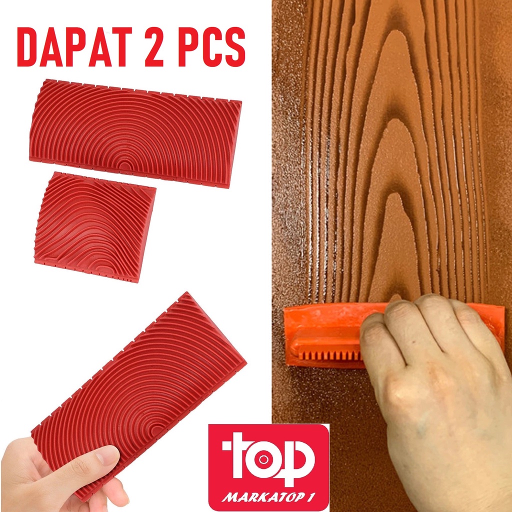 Jual KUAS CAT MOTIF KAYU Rubber Wood Grain Wall Painting Pattern KUAS ...