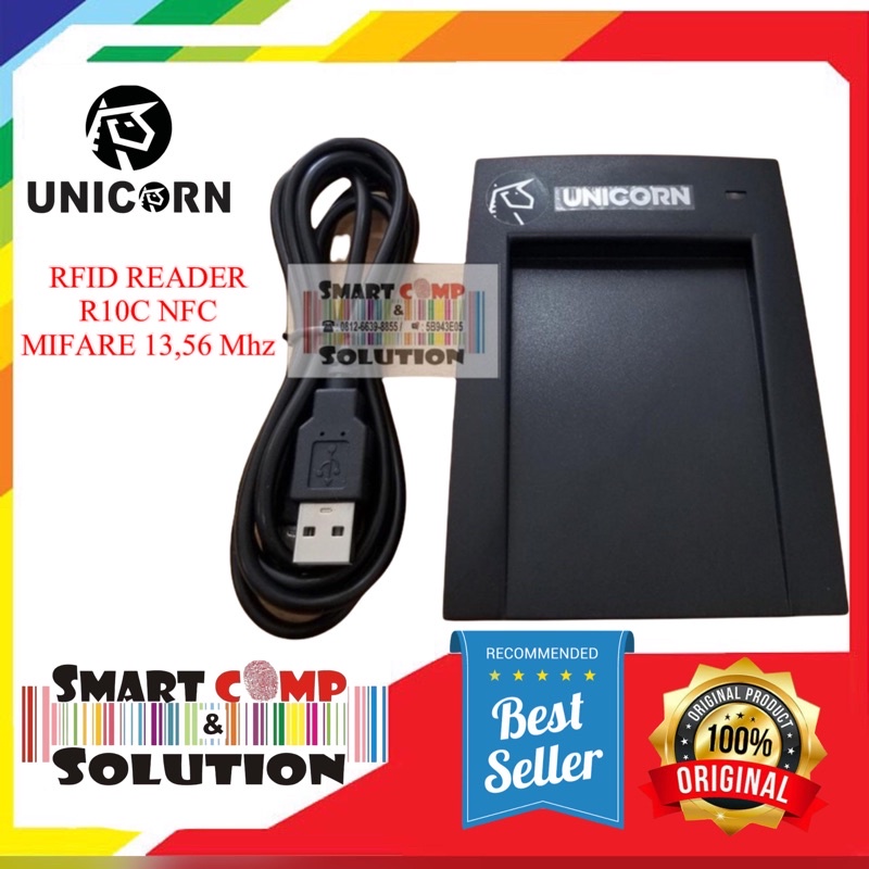 Jual Reader RFID Unicorn R10C Mifare 13.56MHz - Pembaca Kartu Chip Elektronik USB | Shopee Indonesia