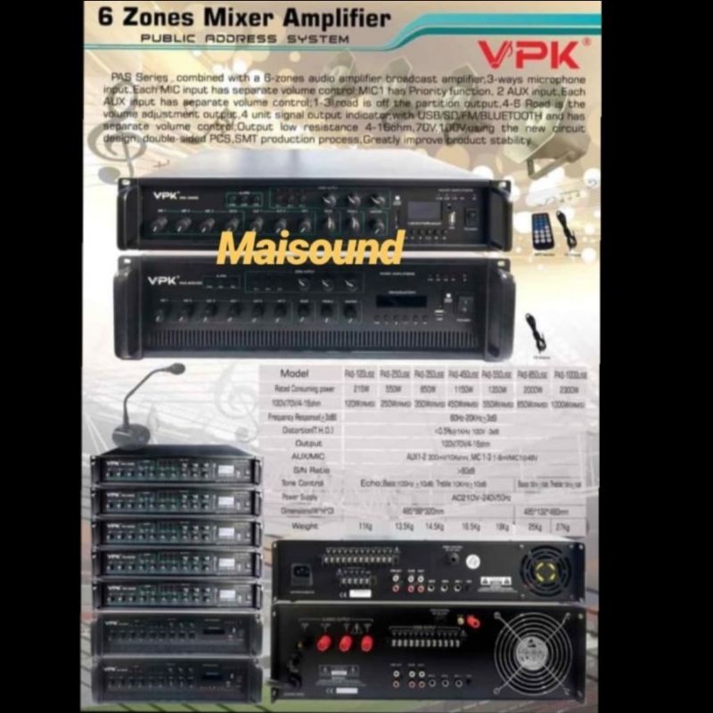 Jual AMPLI VPK PAS 350 USE AMPLIFIER VPK 350USE FITUR LENGKAP PAS 350 ...