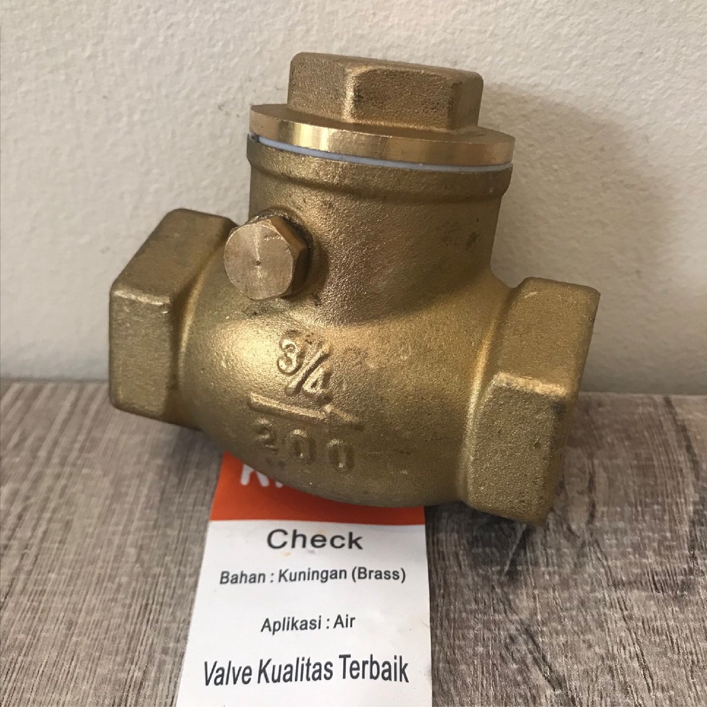 Jual Swing Check Valve Tabok Kuningan 3/4" Kranz | Shopee Indonesia