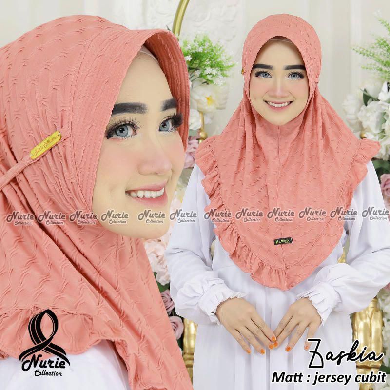 Jual Jilbab Khimar Instan Simple Zaskia Cubit Ori Nurie | Shopee Indonesia
