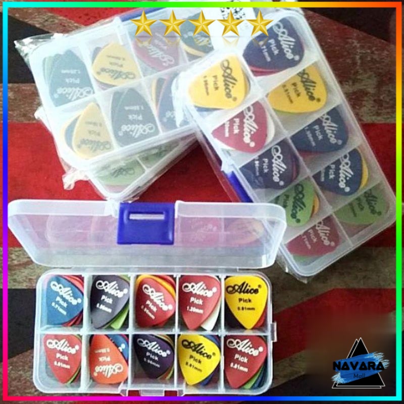 Jual Pick Gitar Bass Akustik Alice isi 50 pcs Pik Guitar | Shopee Indonesia