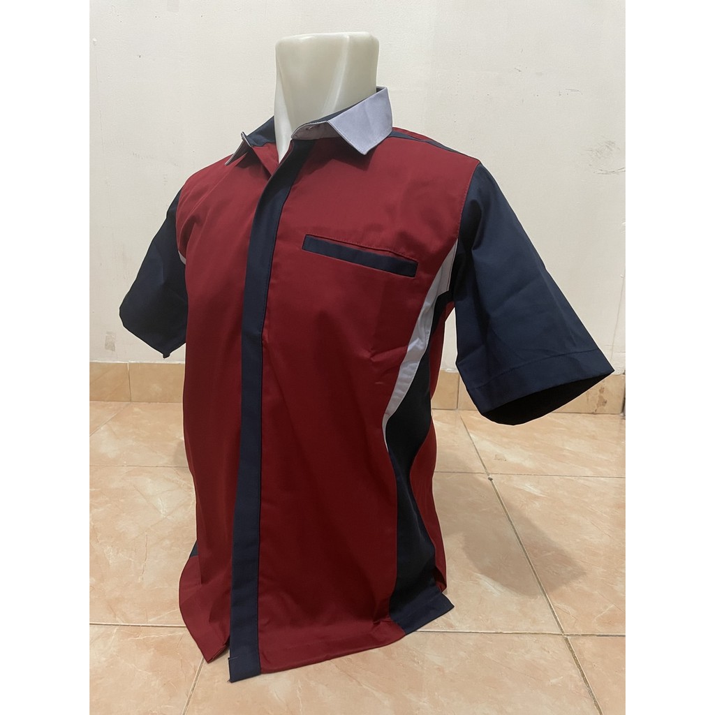 Jual SERAGAM KOMBINASI, KEMEJA SERAGAM, BAJU KERJA, SERAGAM DRILL, BAJU ...