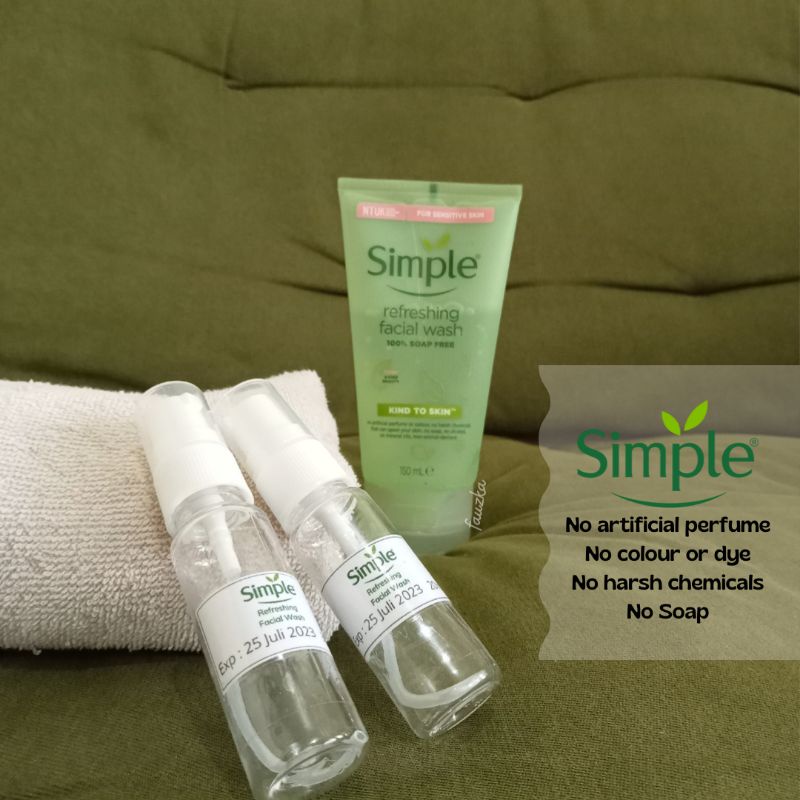 Jual SIMPLE Refreshing Facial Wash Share in Jar (Botol 20ml) | Shopee ...