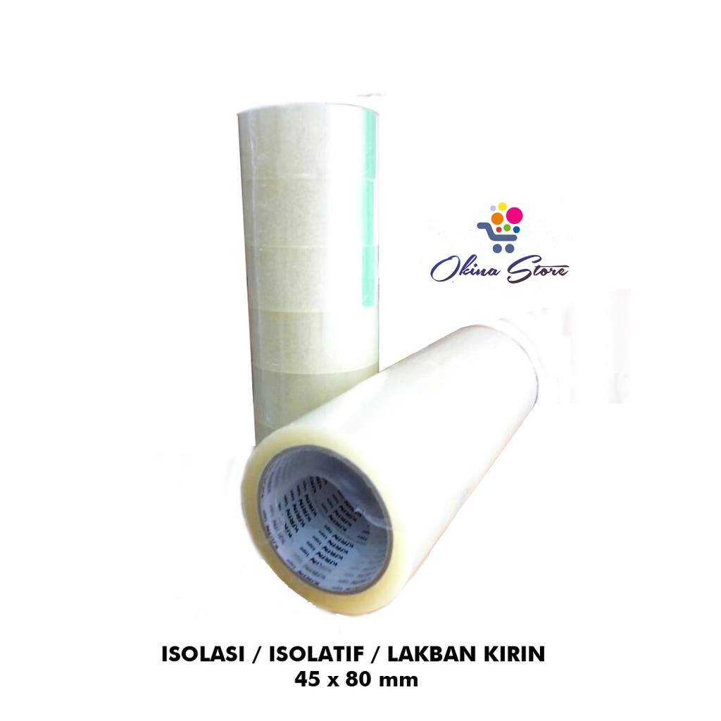 Jual ISOLASI / ISOLATIF / LAKBAN KIRIN 45 x 80 mm MURAH MERIAH ...