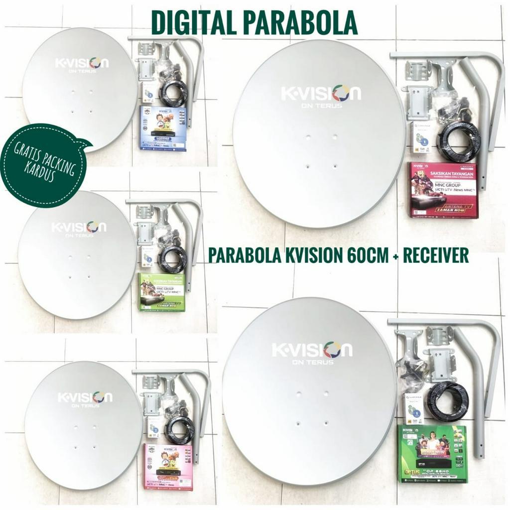 Jual PARABOLA KVISION 60CM + PLUS RECEIVER BROMO, CARTENZ, GARDINER ...