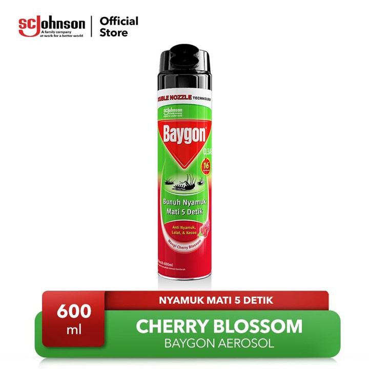 Jual Baygon Aerosol Citrus Fresh / Cherry Blossom / Zen Garden Green ...