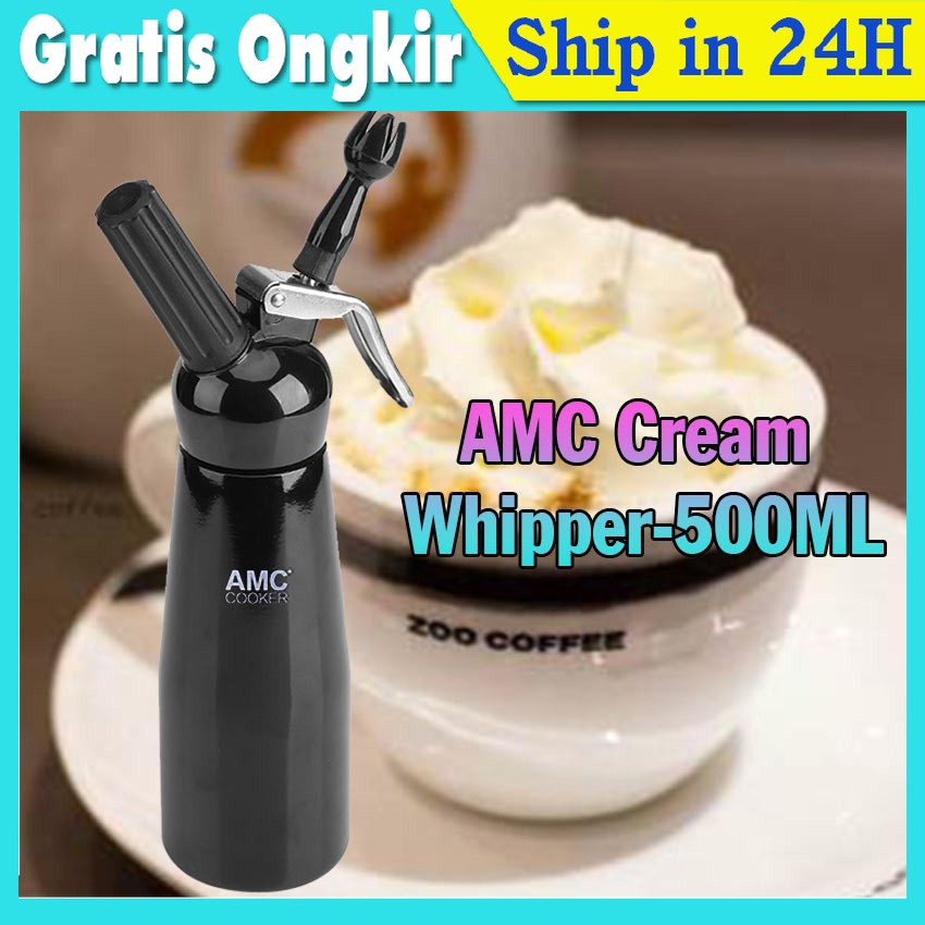 Jual 500ml whipped cream semprot dispenser maker nitro coffee stainless ...
