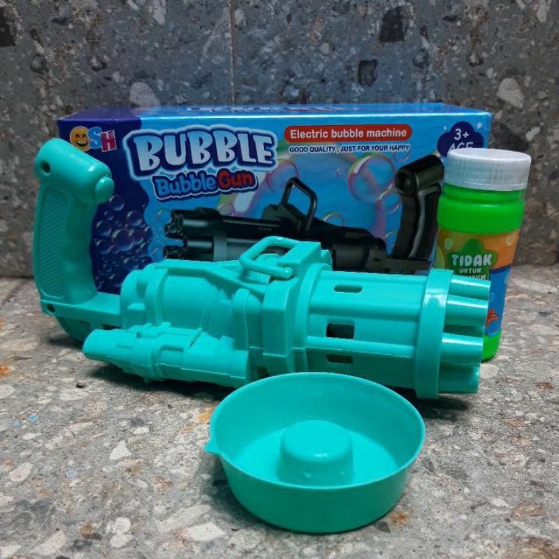 Jual Mainan Pistol Bubble elektrik bentuk machine gelembung bubble anak ...