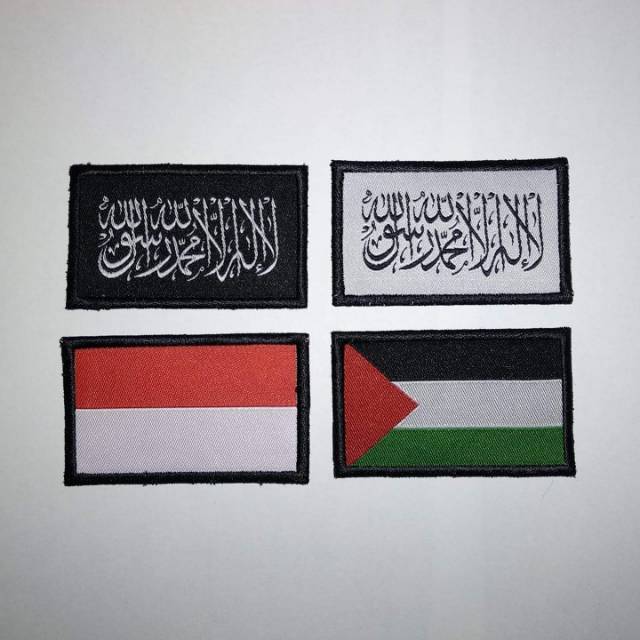 Jual Patch Emblem Bendera Palestina, Indonesia, Arrayah, Alliwa ...