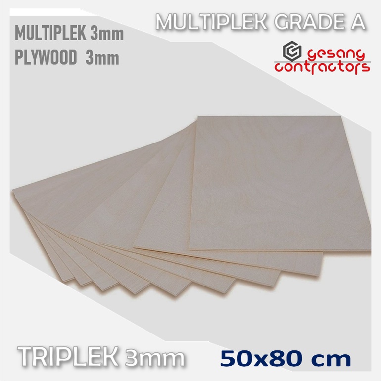 Jual TRIPLEK 3mm 50x80 cm (isi 3pcs) TRIPLEK 3 mm 50x80cm // TRIPLEK ...