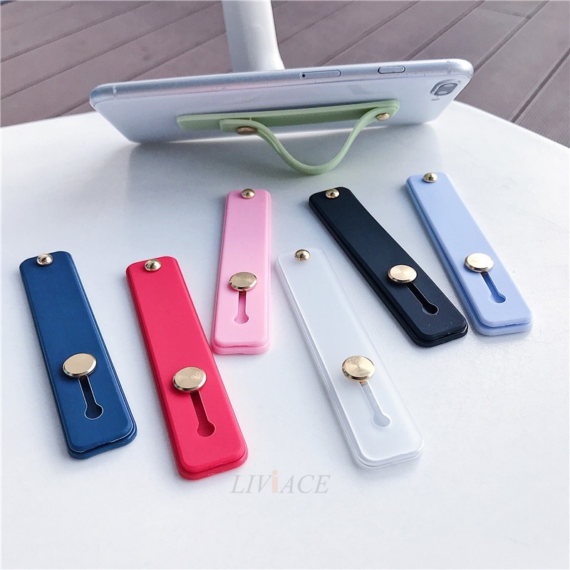 Jual SILICONE PHONE HOLDER finger grip sandaran hp universal stand ...