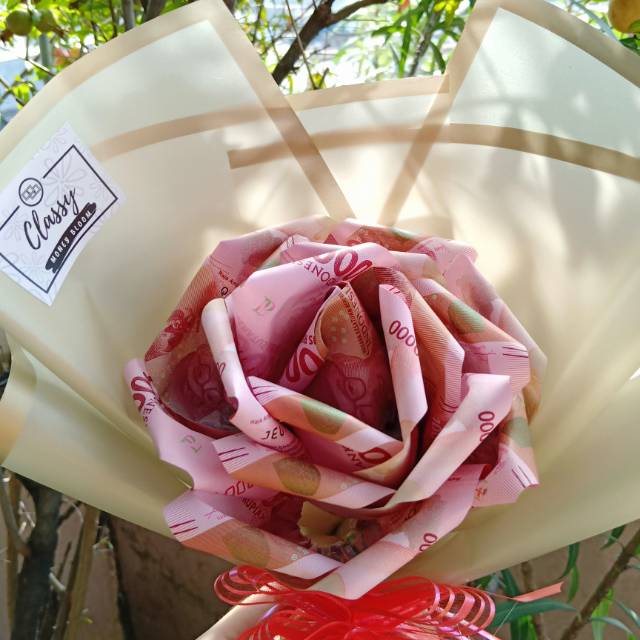 Jual Medium Money Roses Bouquet / Buket Bucket Uang Asli / Bunga Uang ...