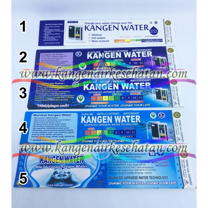 Jual Stiker Kangen Water Untuk Botol 600 ml / Sticker Kangen Water ...