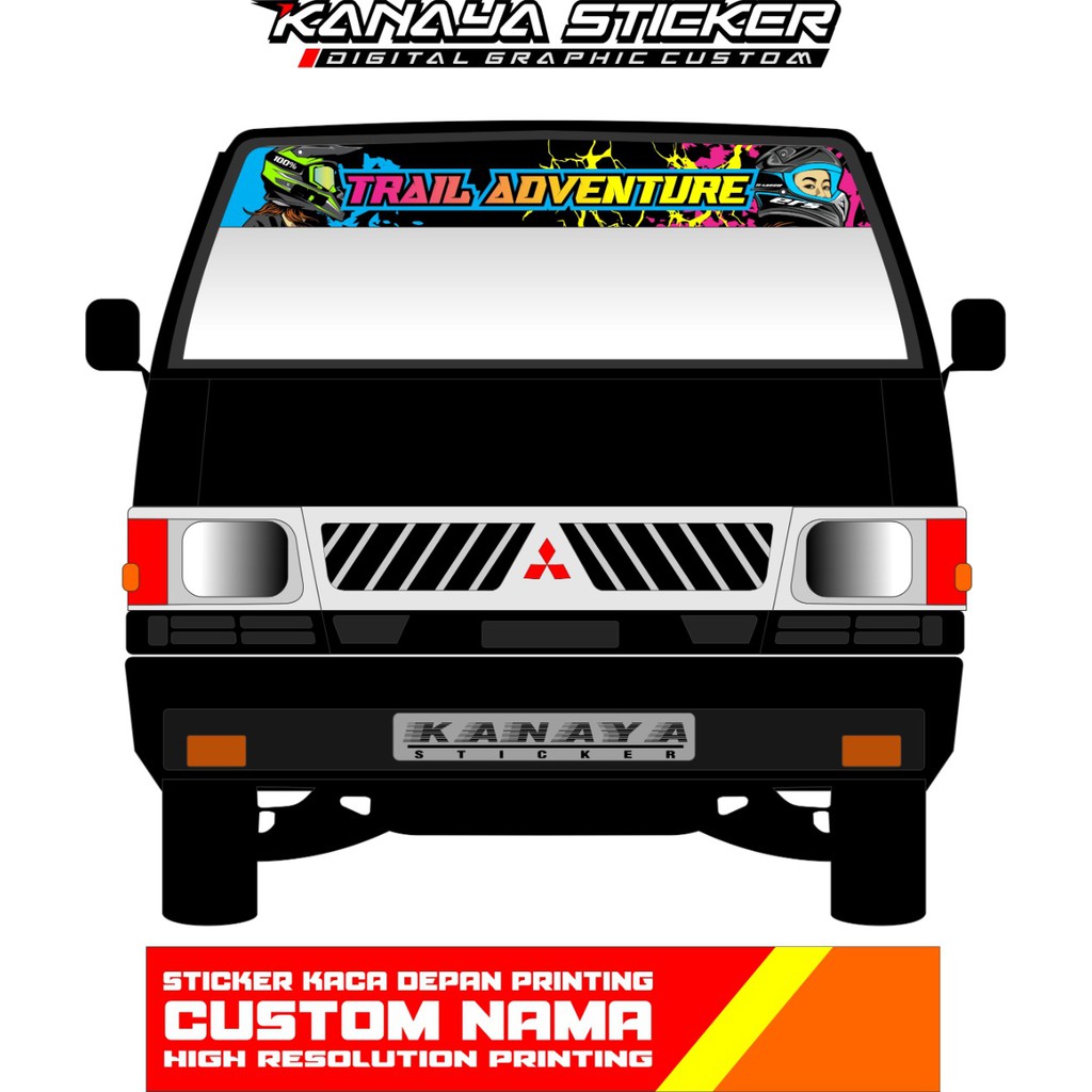 Jual Sticker Printing untuk kaca depan mobil L300/ Carry SS / Grandmax ...