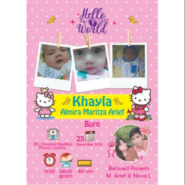 Jual Poster biodata kelahiran anak | Shopee Indonesia