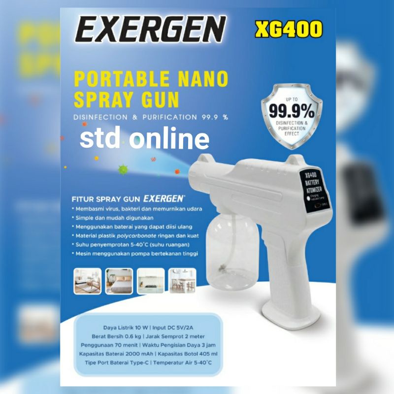 Jual Alat semprot disinfektan Xg400 EXERGEN Semprot Uap nano spray gun ...