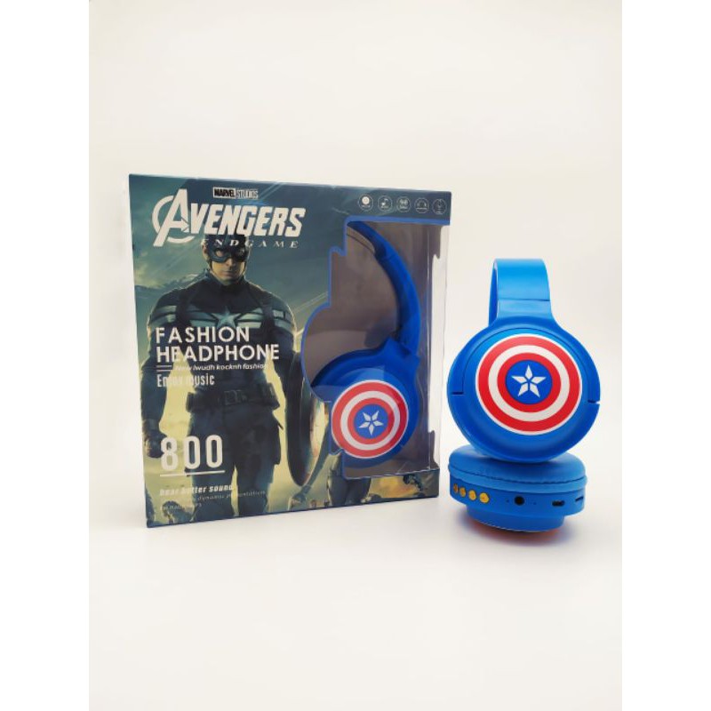 Jual Headphone Headset Bluetooth Wireless Bando karakter Superhero Iron ...