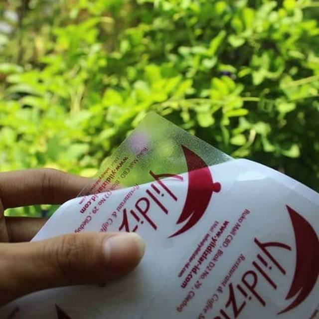 Jual Cetak Sticker Vynil Transparan Label Meteran | Shopee Indonesia