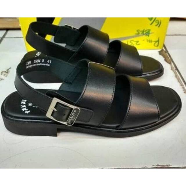 Jual sandal kulit pakalolo n 1904 black.sandal classic original ...