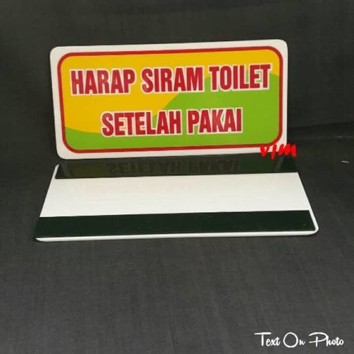 Jual Plat Acrylic Akrilik Rambu-rambu Harap siram Toilet Elegan ...