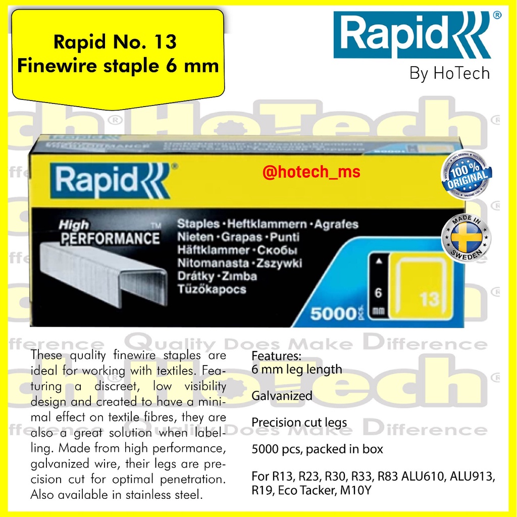Jual Isi Staples RAPID | Refiil Staples RAPID | RAPID | ISI STAPLES 13 ...
