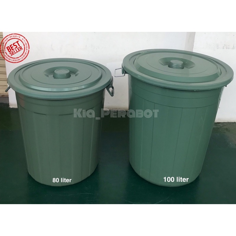 Jual Ember Plastik Abu - Abu AMP 80 liter - 100 liter | Shopee Indonesia