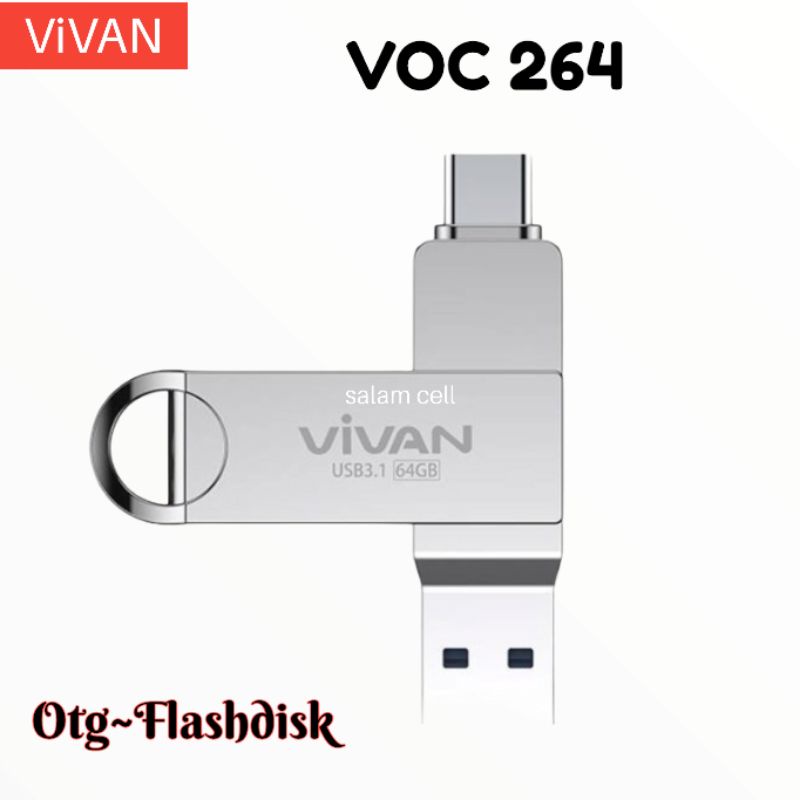 Jual Flashdisk OTG VIVAN VOC164 64GB Untuk Semua Hp Original Garansi ...