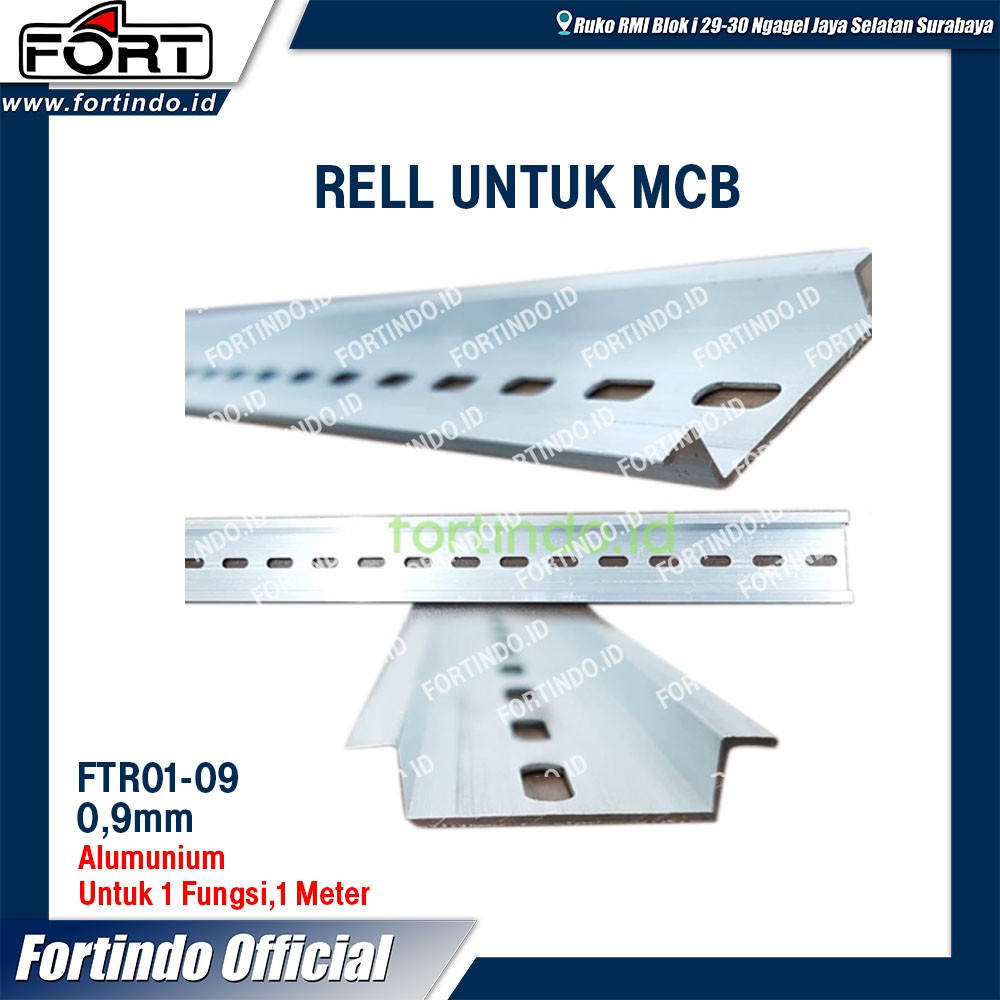 Jual Din Rail omega Rel Mcb 1 Fungsi Tebal 0,9 mm Alumunium Rell MERK ...