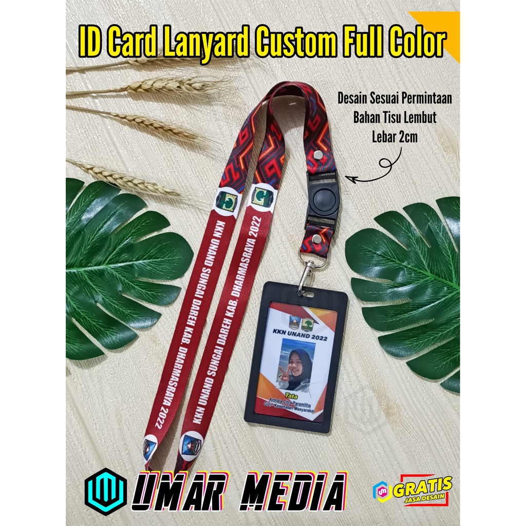 Jual ID CARD CUSTOM TALI LANYARD ID CARD PRINTING 2 CM FULL COLOR ...
