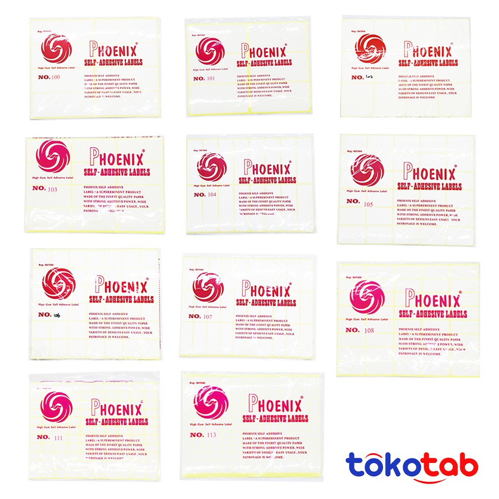 Jual Tokotab - Label Sticker Harga PHOENIX Segala Ukuran | Shopee Indonesia