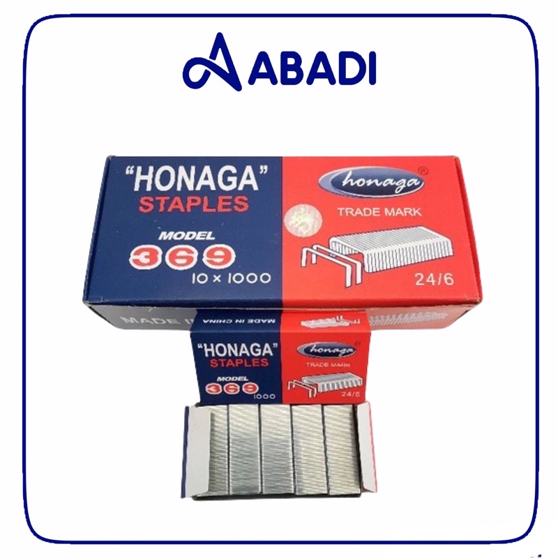 Jual Isi Staples Honaga 369 24/6 (1kotak/10pak) | Shopee Indonesia