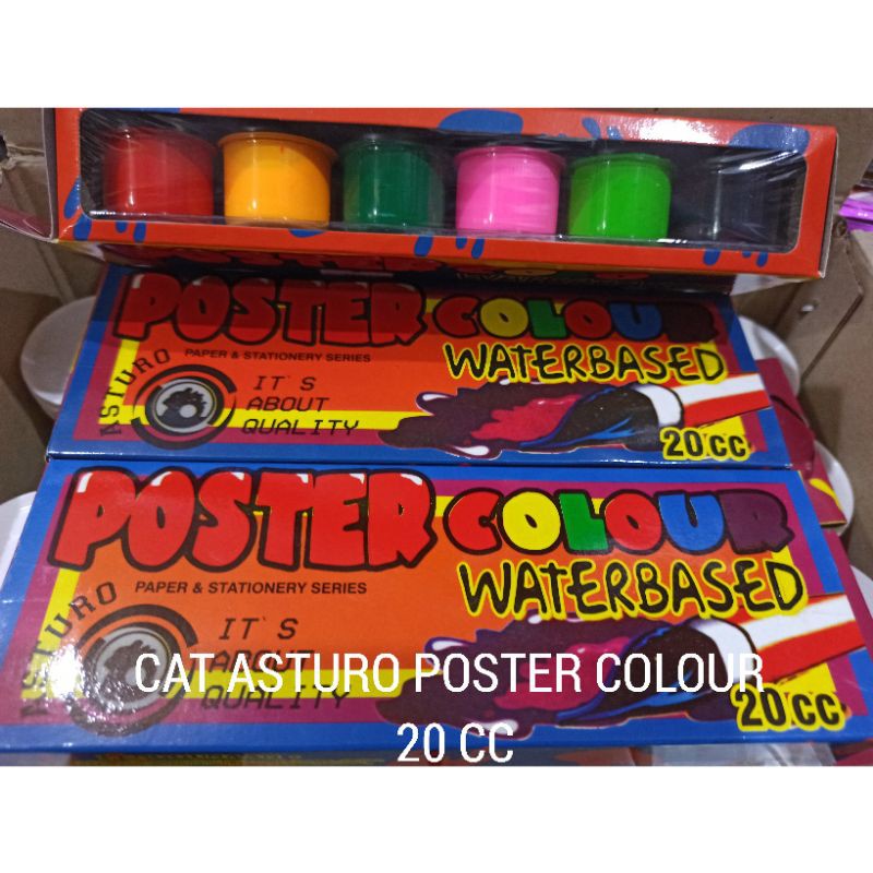 Jual CAT ASTURO POSTER COLOUR 20 CC ISI 12 WARNA / Cat Poster Asturo ...