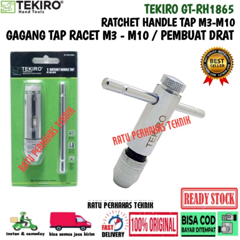 Jual Tekiro Gagang Tap Balik M3 - M10 Handle Ratchet GT-RH1865 Stang ...