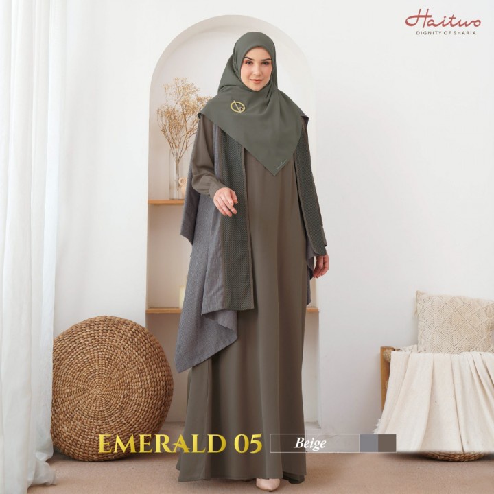 Jual HAITWO EMERALD 005 GAMIS MUSLIM SET JILBAB | Shopee Indonesia