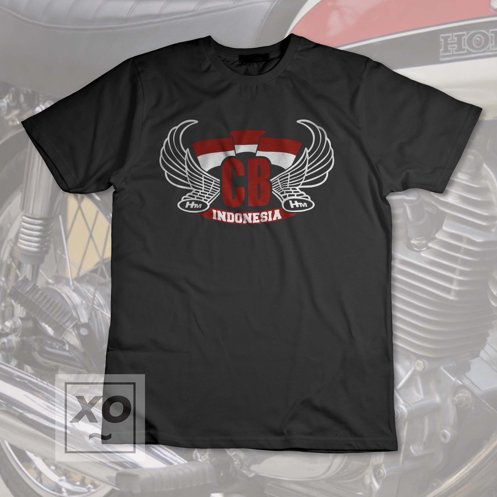 Jual KAOS CB 100 INDONESIA HEREX KAOS CB 100 SHOUTERS BAJU HONDA CB CLASSIC RADY BIG SIZE ...