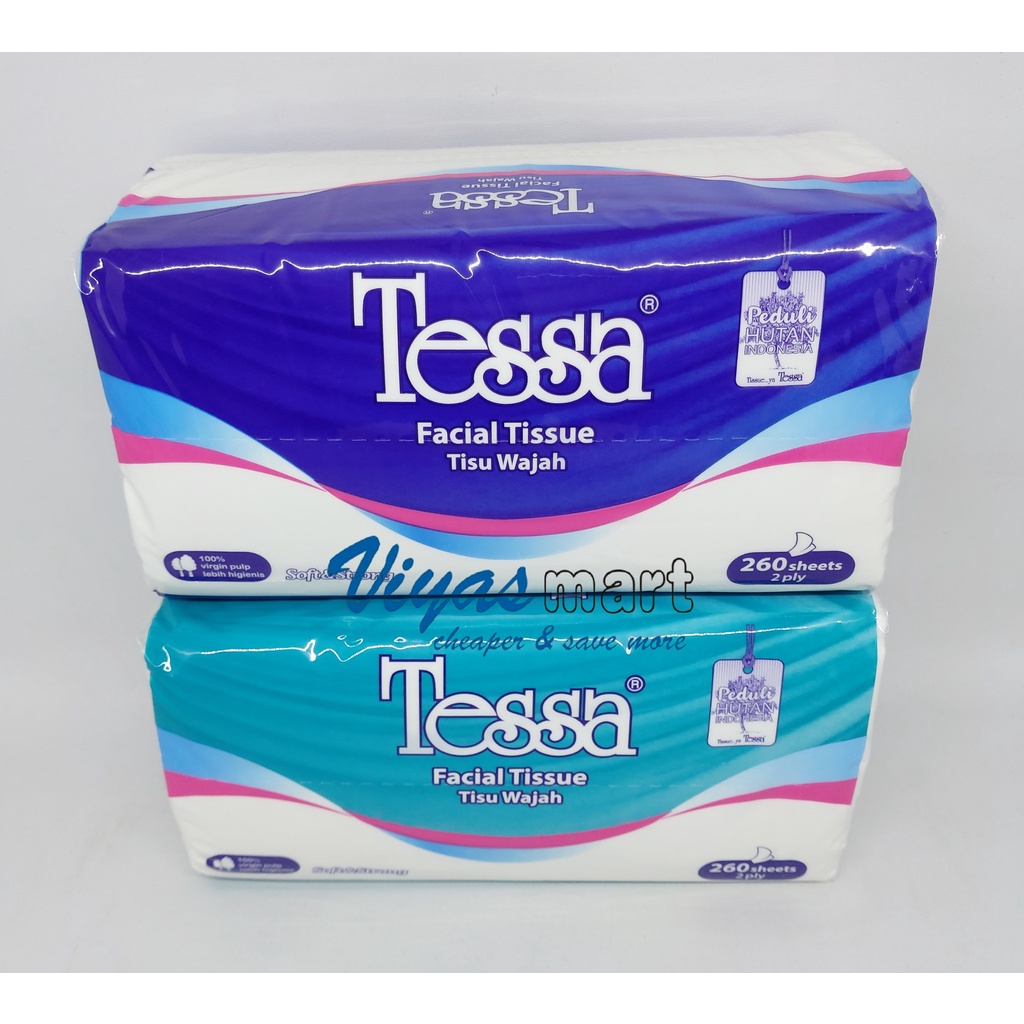 Jual Tessa Facial Tissue / Tisu Wajah Tessa TP-02 260 sheet 2 ply ...