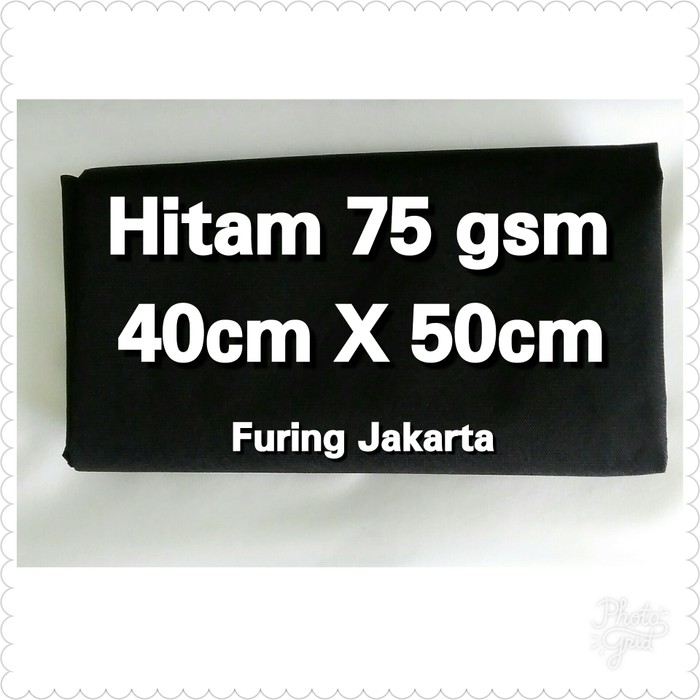 Jual Kain Tissue Hitam 75 gsm UKURAN 40cm x 50cm kain Spunbond | Shopee ...