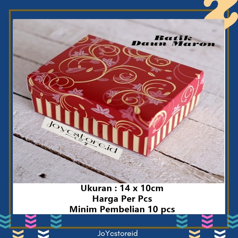 Jual Dus Roti Kotak Kue Cantik R3A Batik DAUN Kotak 14x10 Box Jajan - Ungu Harga Per Pcs/ Snack ...
