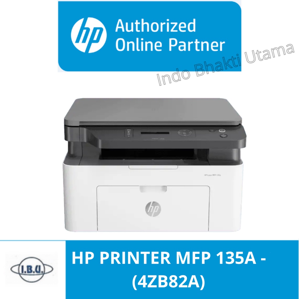 Jual HP PRINTER MONO LASER MFP 135A BLACK (4ZB82A) | Shopee Indonesia