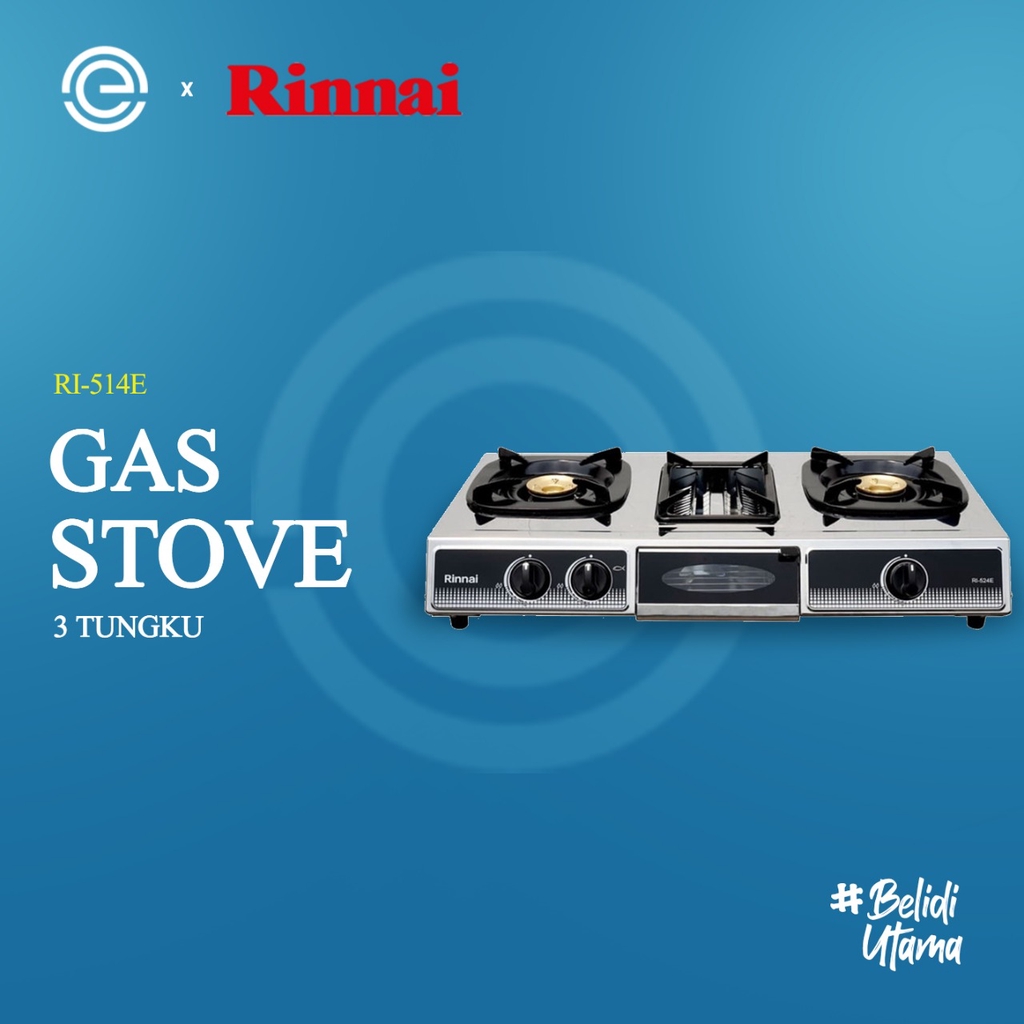 Jual RINNAI Kompor Gas 3 Tungku RI-524E | Shopee Indonesia