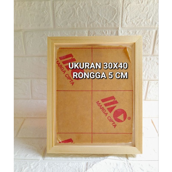 Jual Bingkai foto Frame Figura 3d Kayu Ukuran 12R 30x40 Rongga 5cm ...
