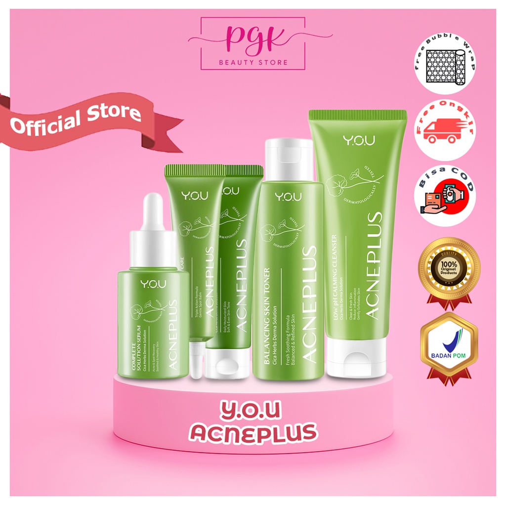 Jual Y.O.U YOU ACNE PLUS - SERUM ~TONER ~ MOISTURIZER ~ CLEANSER (sabun ...