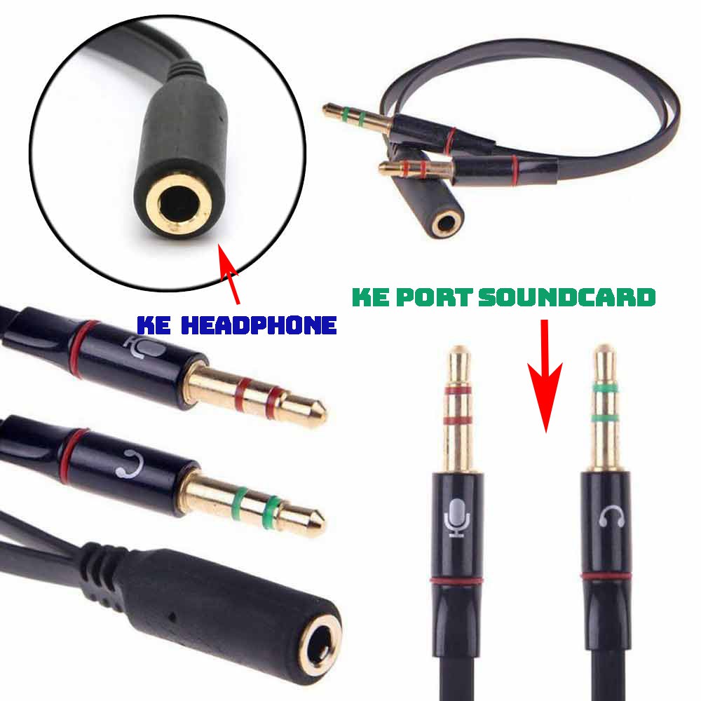 Jual Spliter Audio Smartphone Mic Splitter Mikrofon Jack 4 Pole 3.5mm ...