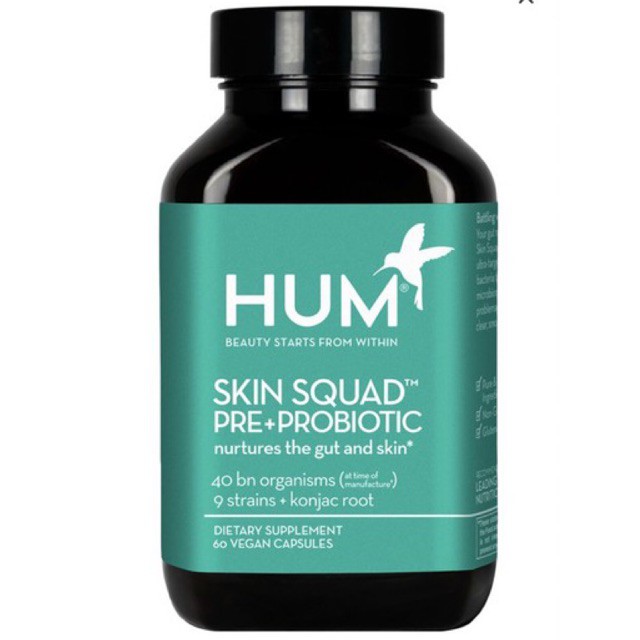 Jual HUM Nutrition Skin Squad Pre + Prebiotic (60 Vegan Capsules ...