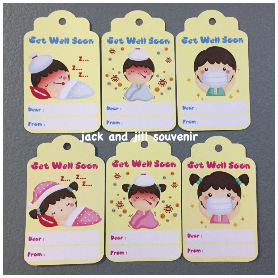 Jual tag get well soon - hang tag get well soon - kartu ucapan semoga ...