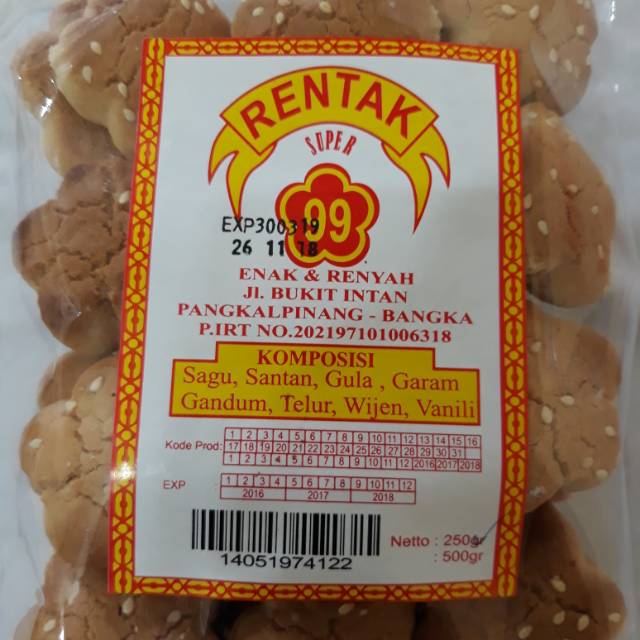 Jual Kue rentak super 99 250 gram | Shopee Indonesia